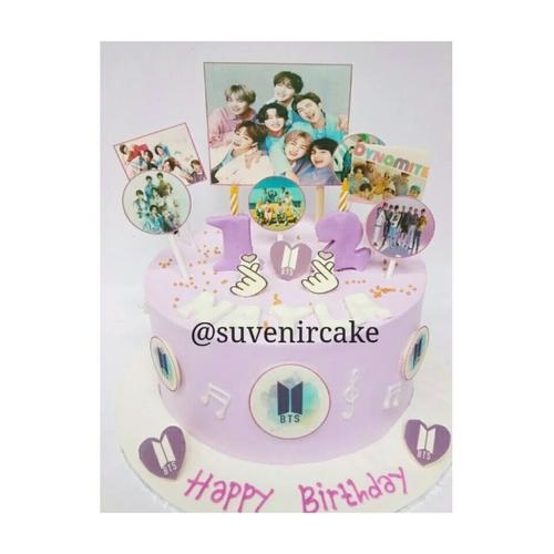 Jual kue ulang tahun bts/kue ultah bts/cake bts/bday cake bts/kue tart ...