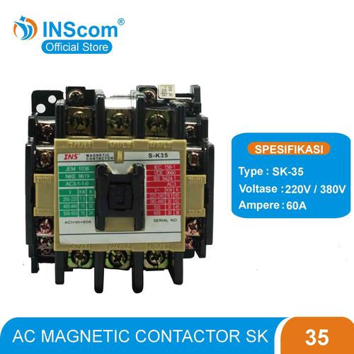 Jual MAGNETIC CONTACTOR SK-35 220V 380V INSCOM / AC KONTAKTOR SK 35 ...