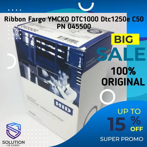 Jual Ribbon Tinta warna ymcko Fargo dtc1250e C50 PN 45500 045500 ...