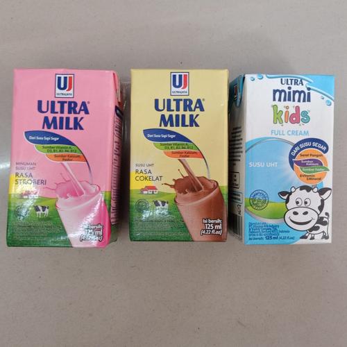 Jual Ultra Milk | Mini Kid Full cream | Coklat | Stroberi 125ml - Full ...
