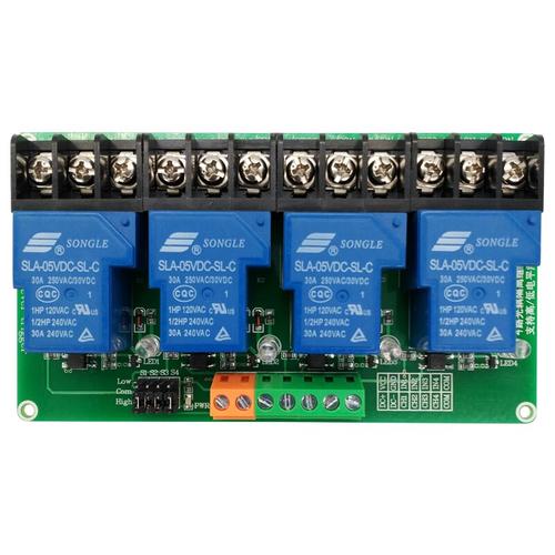 Jual 4 Channel High Power Relay Module 30A High Low Trigger Opto ...