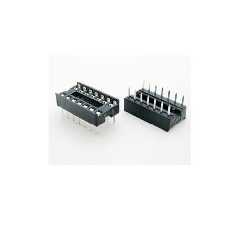 Jual Soket IC 14 Pin Lubang Jepit Socket IC 14P Flat Pin DIP-14 14pin ...