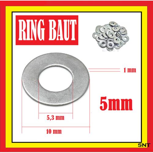 Jual RING PLAT PENGENCANG BAUT BAUD PLAT STAINLESS STEEL PUTIH 5mm ...