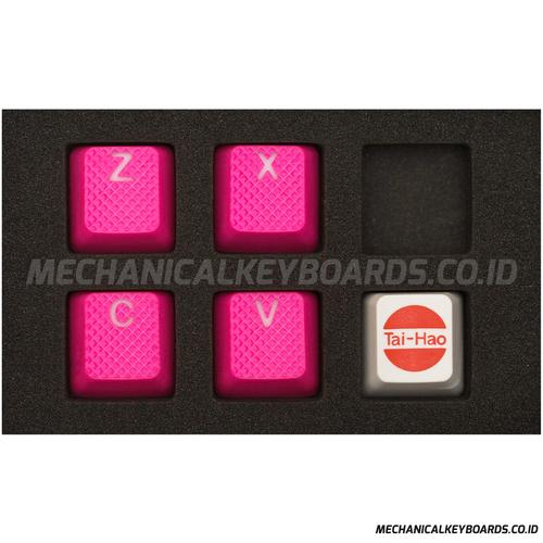 Jual Tai-Hao Neon Pink ZXCV Rubber Gaming Backlit Keycap Set - Kota ...