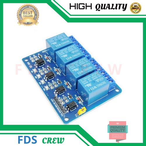 Jual Modul Relay 4 Channel Optocoupler 12V 220V AC HIGH LOW TRIGGER DIY ...