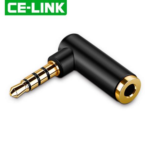 Jual CE-LINK 4459 TRRS 3.5mm L-Shape 90-degree Audio Adapter - Jakarta ...