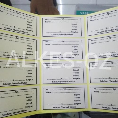 Jual STICKER LABEL OBAT / ETIKET / LANGSUNG TEMPEL - Kota Tangerang ...