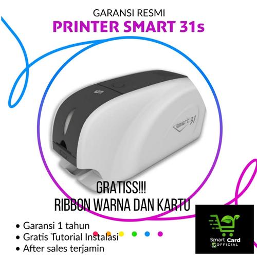 Jual Printer ID card Smart 31 31s FREE Ribbon Colour dan Kartu Original ...