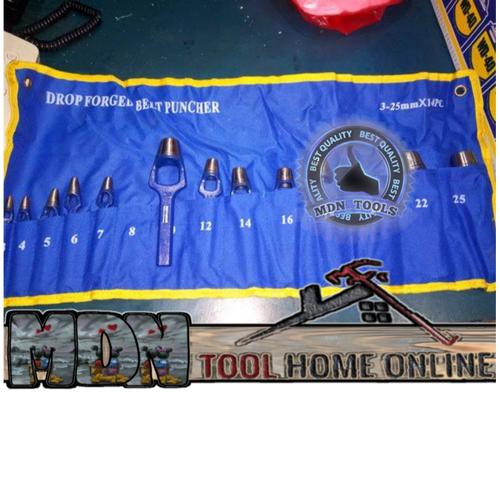 Jual Alat pembolong plat 14 pcs / plat plong set hollow punch set ...