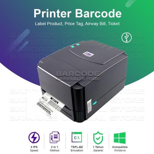 Promo TSC TTP-244 PRO PRINTER BARCODE LABEL STICKER THERMAL SEMICOATED ...