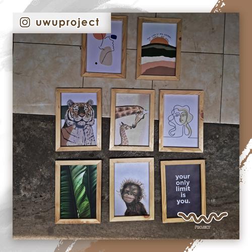 Jual frame pigura kayu pinus dekorasi aestetic rema scandinavian - Kota ...