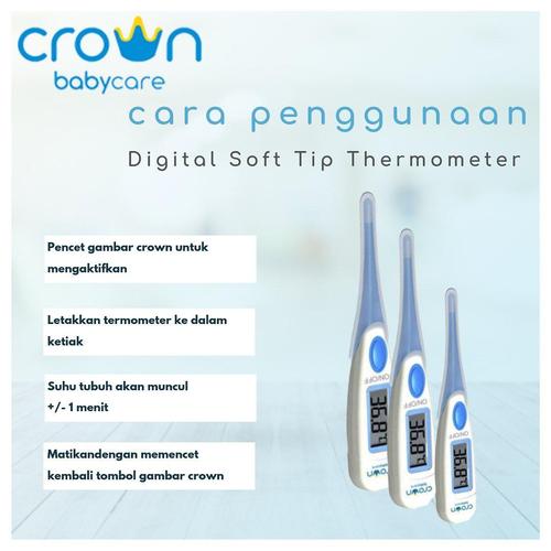 Jual Crown Termometer Digital Ukur Suhu Tubuh Bayi Anak Secara Akurat ...