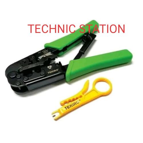 Jual TANG CRIMPING / TANG KRIMPING RJ45 & RJ 11 3 IN 1 TEKIRO JAPAN ...