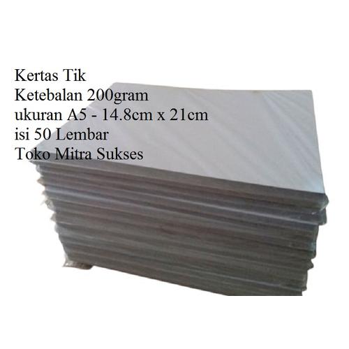 Jual Kertas Tik 200gram A5 isi 50 Lembar - Hijau Muda - Jakarta Barat ...