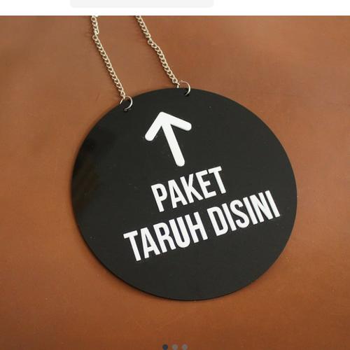 Jual sign Taruh 13cm tanda gambar tulisan paket ambil sini - Kota ...