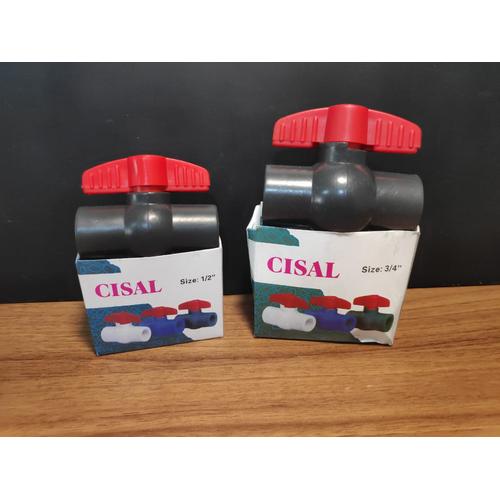 Jual STOP KRAN PVC POLOS CISAL 828 drat- BALL VALVE POLOS CISAL PVC - 1 ...