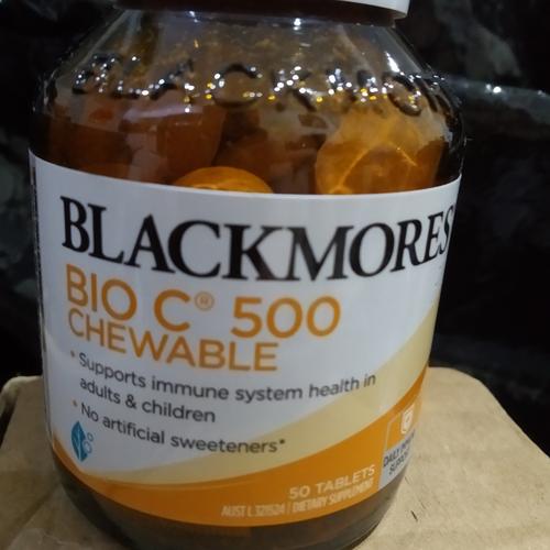 Jual Blackmores bio c 500 chewable isi 50 tablet hisap vitamin c500 ...