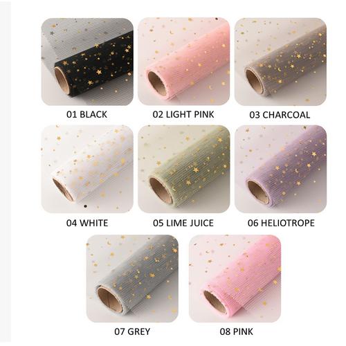 Jual Gold Star Tile (Roll; 50 cm x 5 m) - Kertas Bunga Wrapping Paper ...