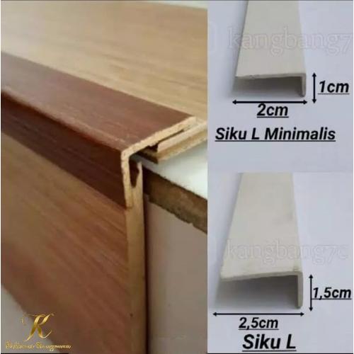Jual WLL LIST SIKU TANGGA / SIKU TANGGA PVC / LIST SIKU L - 2,5 CM X 1 ...