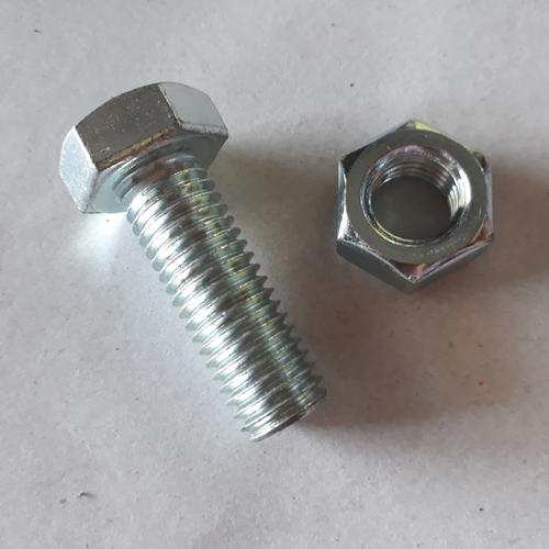 Jual Baut+Mur Besi putih 8×30 /BN putih drat kasar/kunci 13 - Kota ...