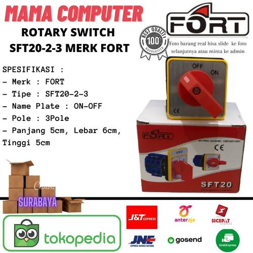 Jual Rotary Switch SFT20-2-3 SA16 ON-OFF 3P MERK Fort Selector Saklar ...