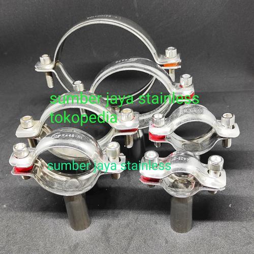 Jual clamp pipa holder ss304 21/2" inch /pipe holder sanitary - Kota ...