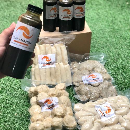 Promo PEMPEK MAHIRA - Paket 100pc + 4 Botol Cuko (1Liter) - Tenggiri ...