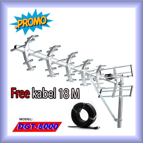 Jual Bonus Kabel 18 Meter Antena TV Digital / Analog PF Digital 5000 ...