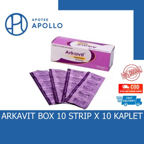 Jual ARKAVIT BOX 10 STRIP X 10 KAPLET MULTIVITAMIN - Kota Bandung ...