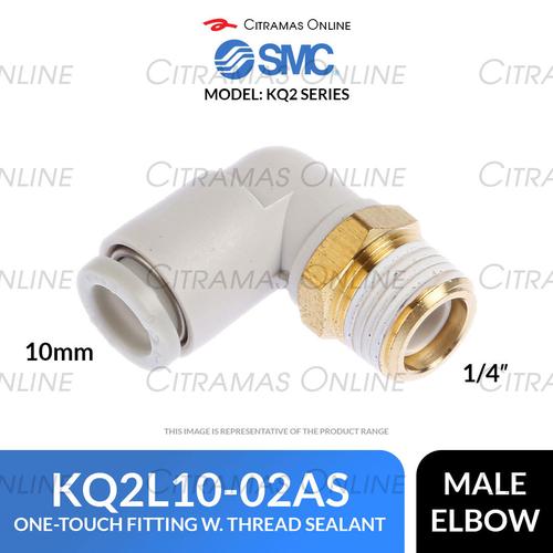 Jual SMC Fitting L / Elbow, Male Connector, 10mm, Drat 1/4" | KQ2L10-02AS - Jakarta Barat ...