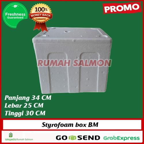Jual Styrofoam box BM 34x25x30cm Ikan /cool box/ice box /kotak gabus ...