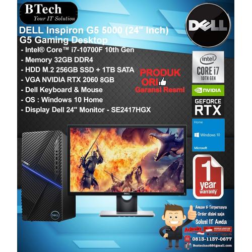 Jual DELL Inspiron G5 5000 Core i7-10700F/32GB/256GB+1TB/VGA 8GB ...
