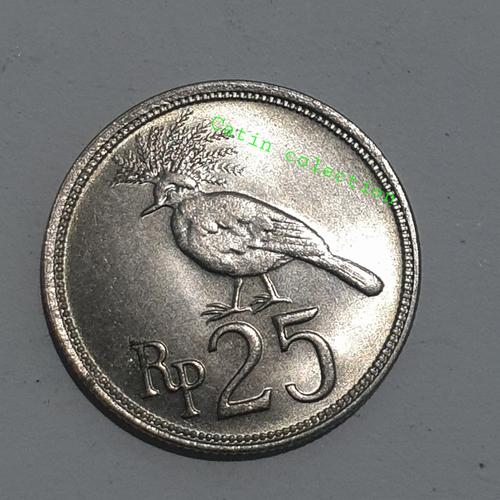 Jual TP-479 Uang koin 25 rupiah 1971 burung merpati mahkota bekas - luster original - Jakarta ...