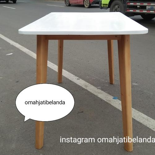 Jual meja makan jatu belanda top table putih - Kota Tangerang Selatan ...