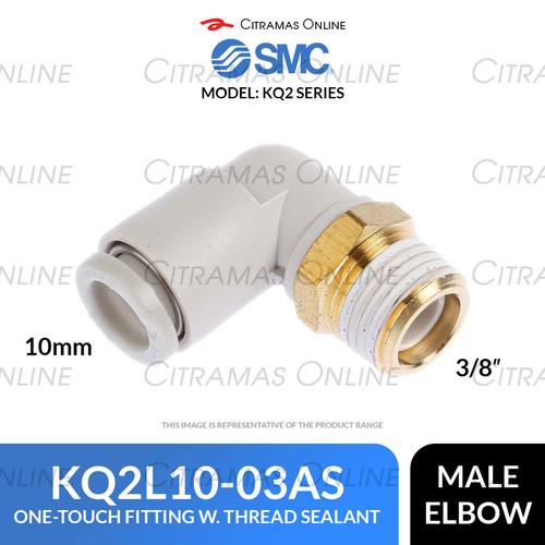 Jual SMC Fitting L / Elbow, Male Connector, 10mm, Drat 3/8" | KQ2L10-03AS - Jakarta Barat ...