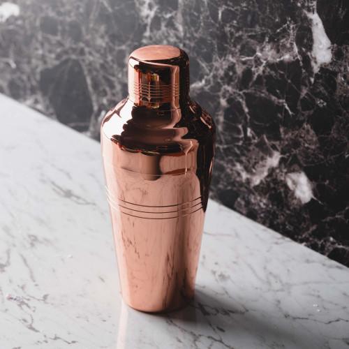 Jual Classic Cobbler Cocktail Shaker 400ml Rose Gold / Shaker Stainless ...