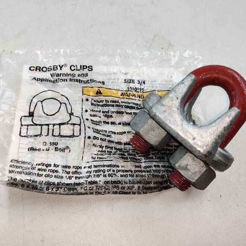 Jual CROSBY 1010195 3/4 Wire Rope Clip Wire Grip Clamp G-450 Red U-Bolt ...