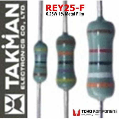 Jual 100k 0.25W 1% Takman REY25-F Series metal film resistor REY - Kab ...