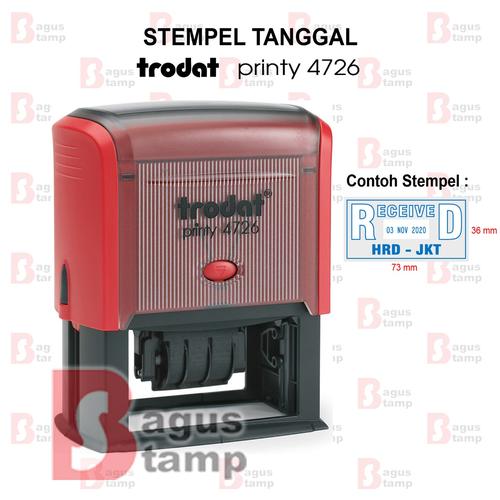 Jual Stempel Warna Nama dan Tanggal Otomatis printy dater Trodat 4726 - dengan Tulisan, 3 Warna ...