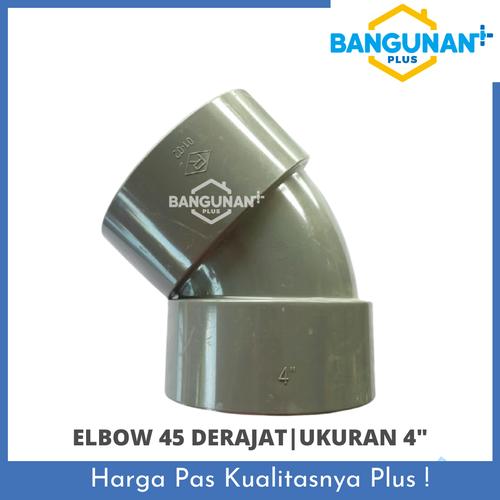 Jual ELBOW KENI 4" INCH 45° DERAJAT RUCIKA D-LL BELOKAN PVC - 1 1.4 ...