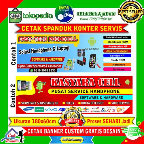 Jual CETAK SPANDUK BANNER FLAG PROMOSI KONTER SERVICE HP SERVIS ...