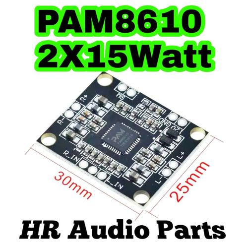 Jual PAM8610 2x15W Stereo Mini Power Amplifier 2 Channel Class D - Kab ...