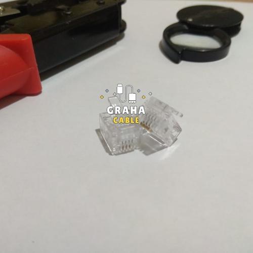 Jual connector Pin Rj11 6p4c Per 10 Pcs - Jakarta Timur - Graha Cable ...