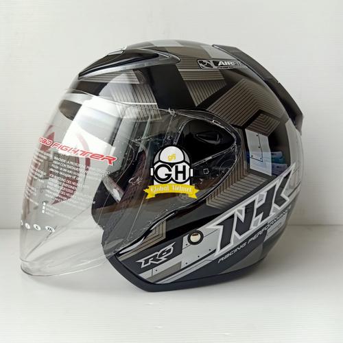 Jual HELM NHK R6 CUBE BLACK SILVER METALIC NHK R-6 MOTIF CUBE BLACK ...