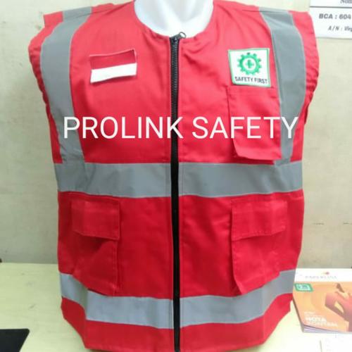 Jual ROMPI SAFETY MERAH BAHAN DRILL FREE LOGO - Kab. Probolinggo ...