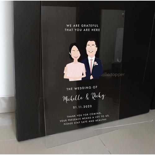 Jual Acrylic Welcome Sign 40x60 Ilustrasi | Welcome Sign Unik Printed ...