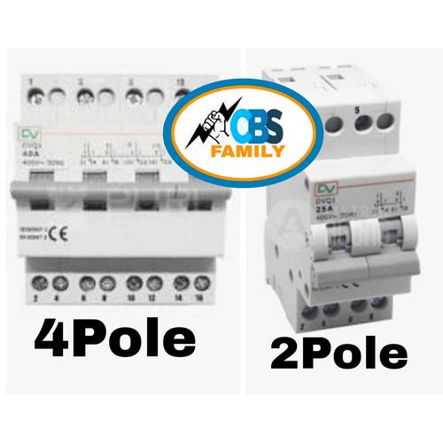 Jual DV COS 2Pole 25A 32A 40A DVQ1 / Change Over Switch Din Rail Model ...