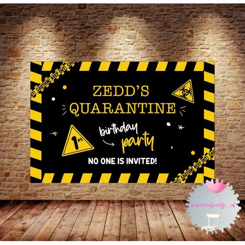 Jual Custom Backdrop Banner Spanduk Happy Birthday Quarantine Party ...