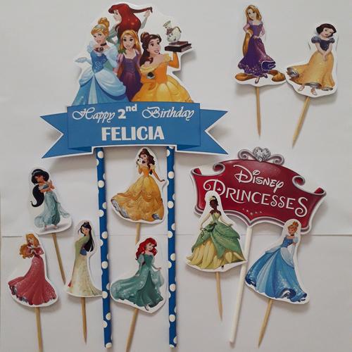 Jual TOPPER CAKE GAMBAR PRINCESS DISNEY CUSTOM NAMA - PUTRI - Kota ...