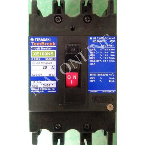 Jual MCB MCCB XE100NS 3P 20A 15KA FIXED TYPE TERASAKI JEPANG - Kab. Tangerang - MAI Online ...